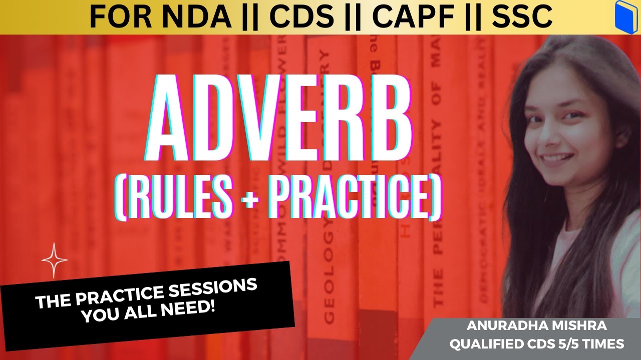 ENGLISH PRACTICE CLASS | ADVERB: RULES & PRACTICE (HINGLISH)| CDS, NDA ...