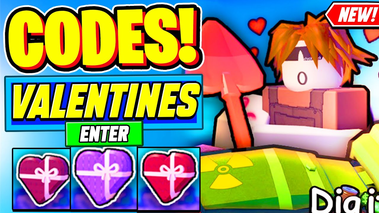 ⚠️New⚠️ ALL WORKING VALENTINES UPDATE CODES For Dig It 2025 - Roblox Dig It Codes 2025 - YouTube