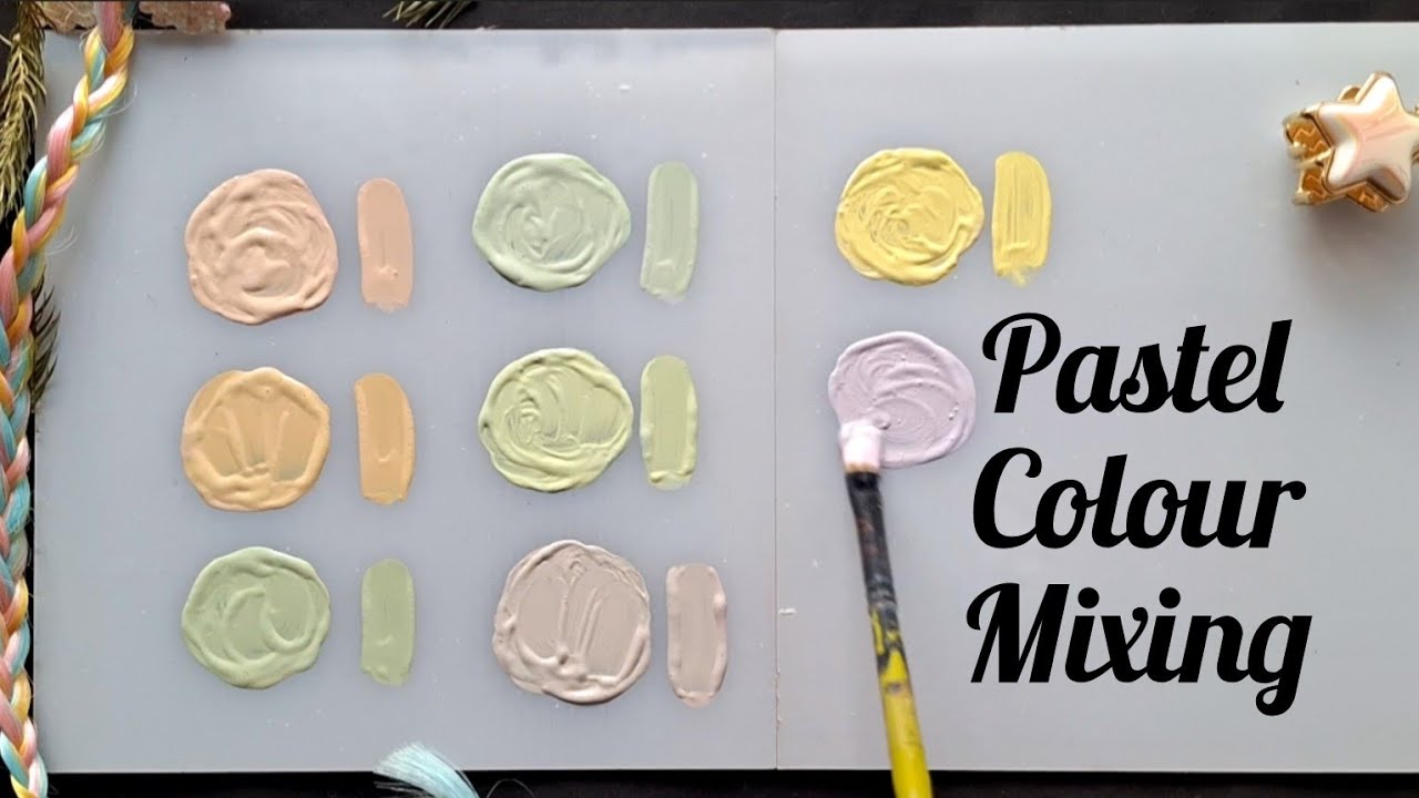 Pastel colourmixing | Making pastel colours by acrylic colour mixing ...