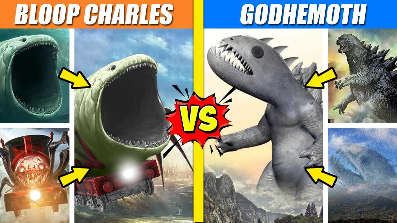 Bloop Bloop Charles (Bloop X Choo Choo Charles) vs Godhemoth (Godzilla ...