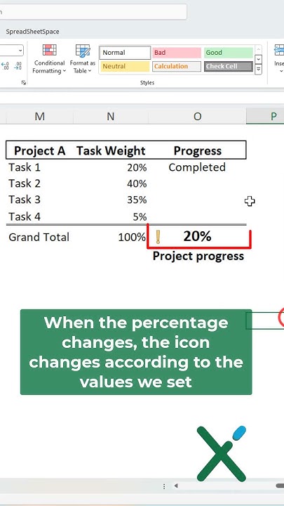 🇺🇸 EXCEL TRICKS: 🚦 Conditional formatting: icon sets for project status #shorts - YouTube
