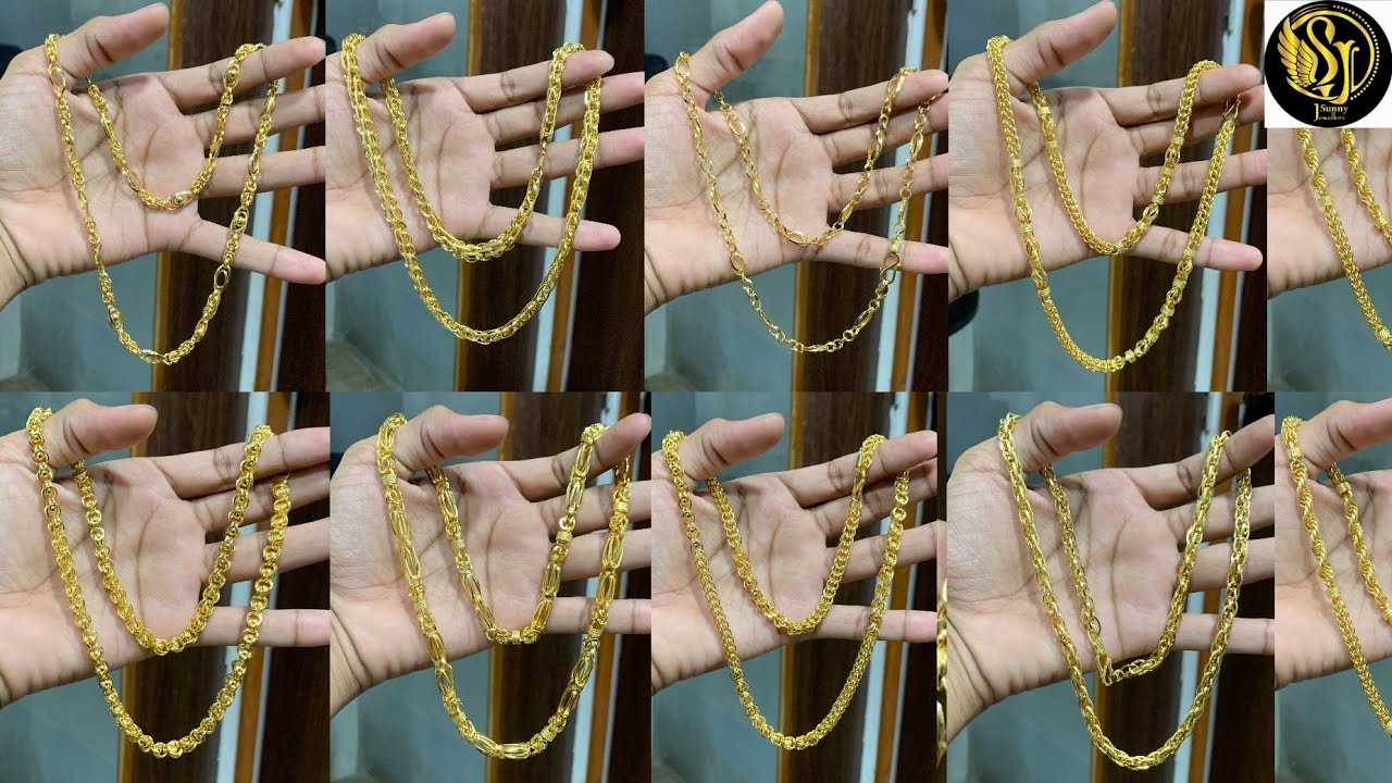 15 To 25 Grams Gold Chain | 22 Karat Gold Chain Design | latest Light ...