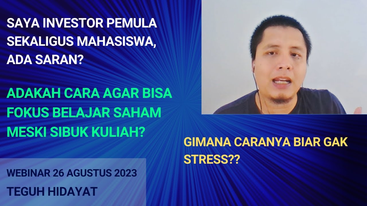 Tips Sukses Untuk Investor Muda Pemula - YouTube