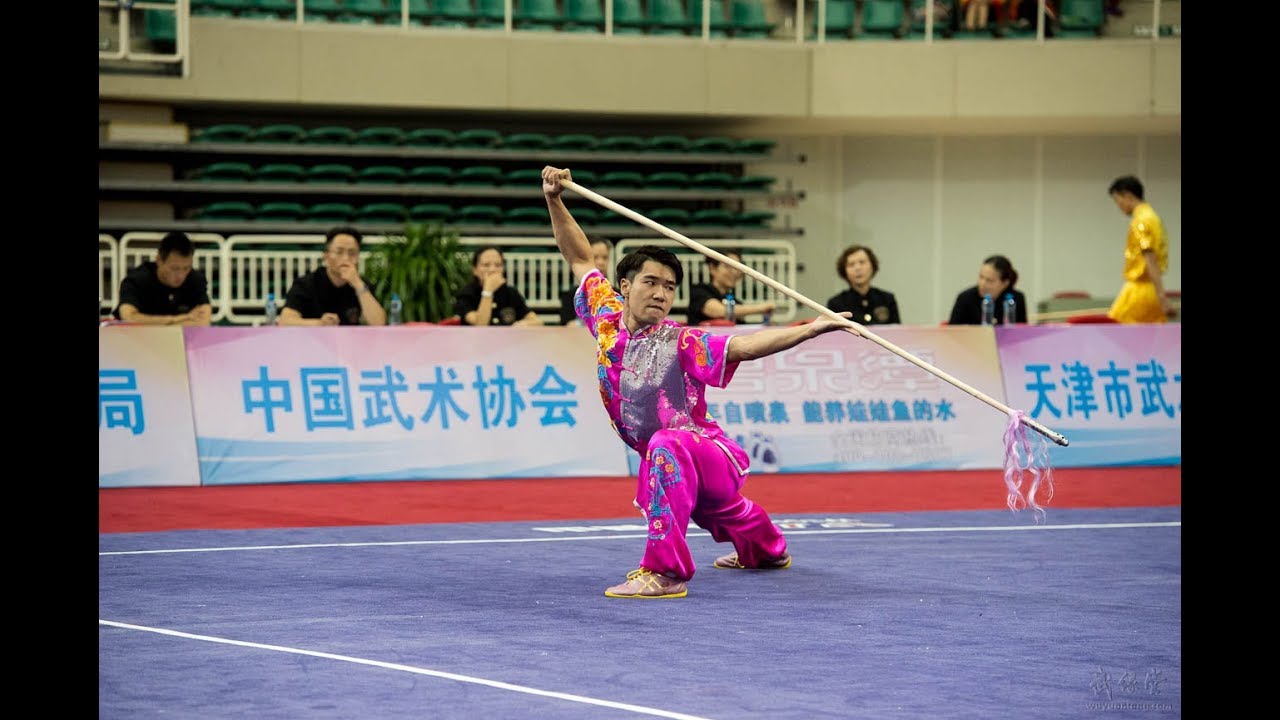 Men's Qiangshu 男子枪术 第12名 河北队 张晨阳 9.53分 2016年全国武术套路冠军赛 wushu kungfu ...
