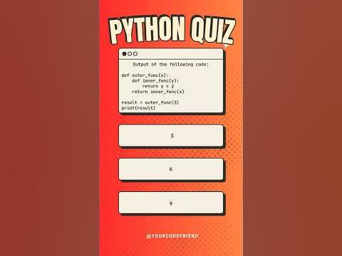 Python quiz - answer to this code snippet #python - YouTube