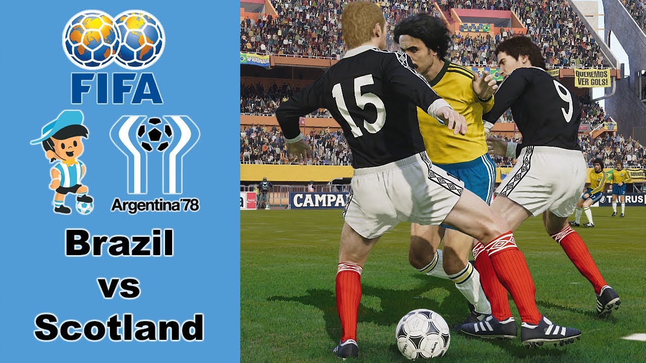 PES2021 - Brazil vs Scotland - Quarter Final - World Cup 1978 - YouTube