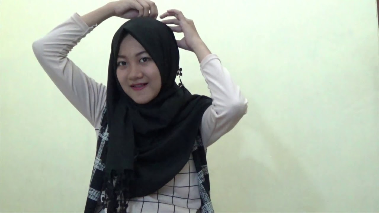 Easy Hijab Tutorials Style Of Rectangle Pashmina Without Inner - YouTube