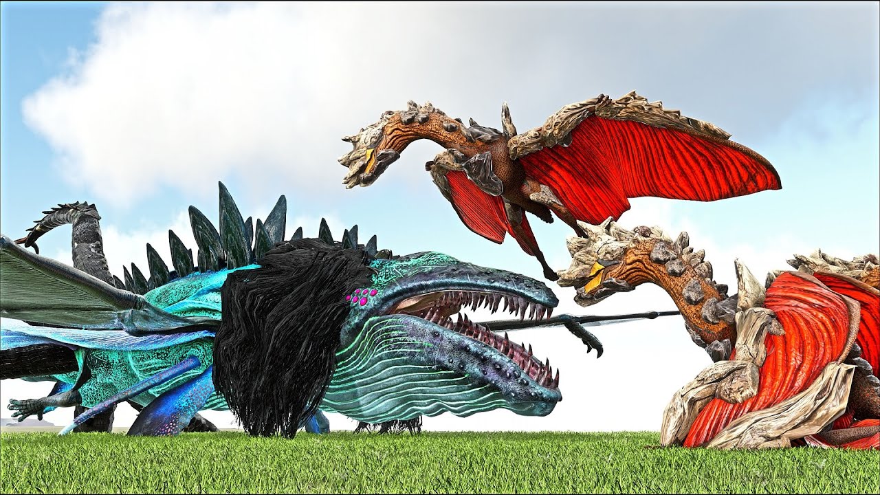 SCP-682 SPACE WHALE SAVAGE VS HYBRID ROCKQUETZ AERODACTYL (ARK SURVIVAL ...