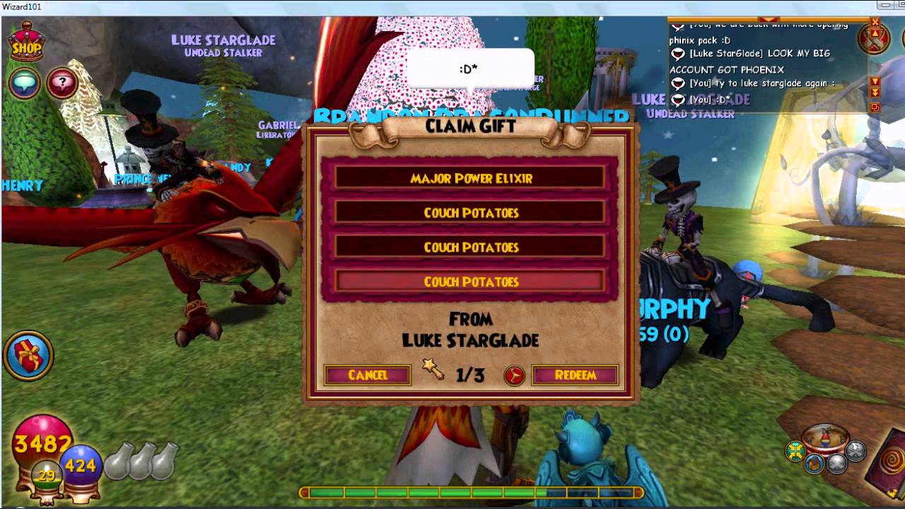 wizard101 opening phoenix hoard packs - YouTube