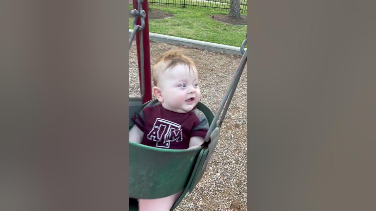 Baby’s first swing - YouTube