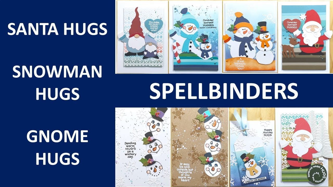 Spellbinders | Stampendous | Santa Hugs | Snowman Hugs | Gnome Hugs ...