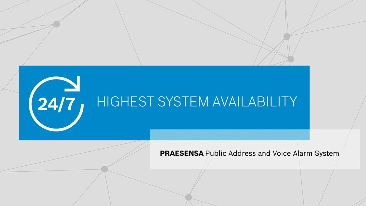 The PRAESENSA PA/VA System: Highest System Availability - YouTube