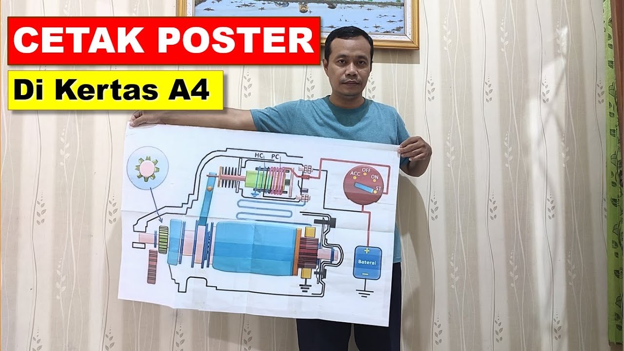 GILA! Cetak Poster Besar Cuma Pakai Printer Biasa & Kertas A4! - YouTube
