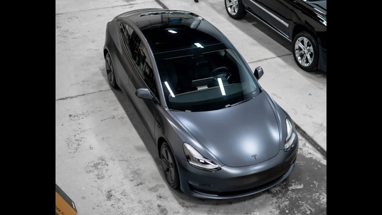 2020 Tesla Model 3 XPEL Stealth Full Wrap - YouTube