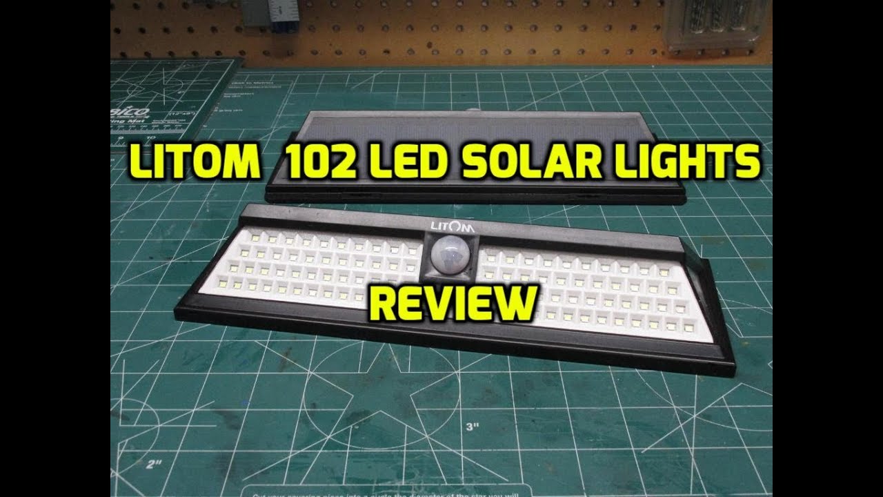 LITOM 102 LED Outdoor Solar Motion Sensor Lights Review - YouTube