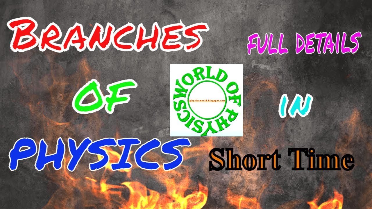 Branches of Physical Science | Classifications of Physics | Definitions ...