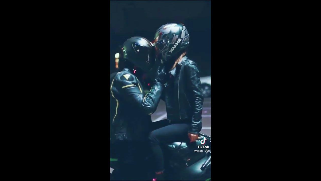 A couple with a big bike. l Tik Tok Motorcycle l - YouTube