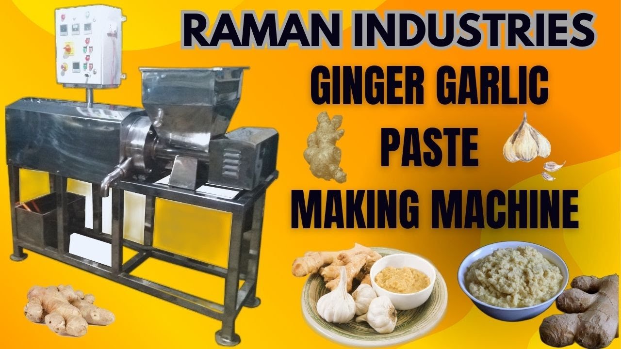 Ginger Garlic Paste Making Machine Auto Feeder - YouTube