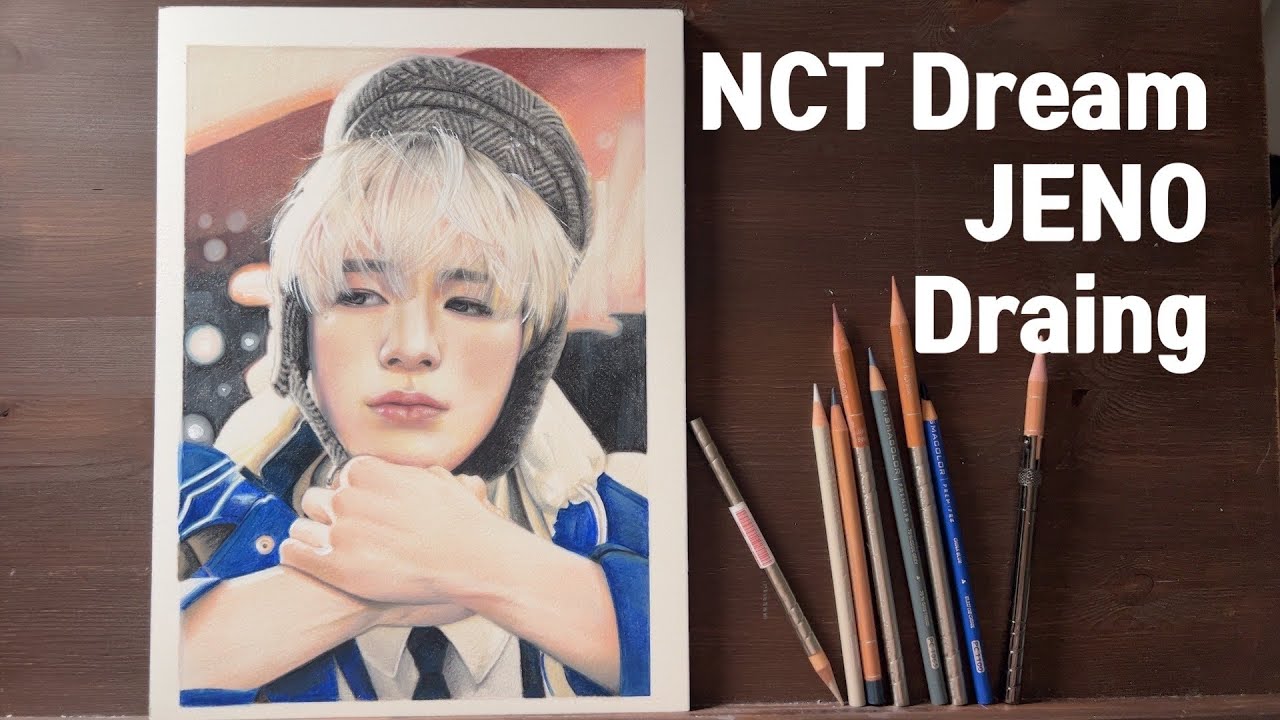 NCT Dream JENO Drawing/엔시티드림 제노 색연필화 - YouTube