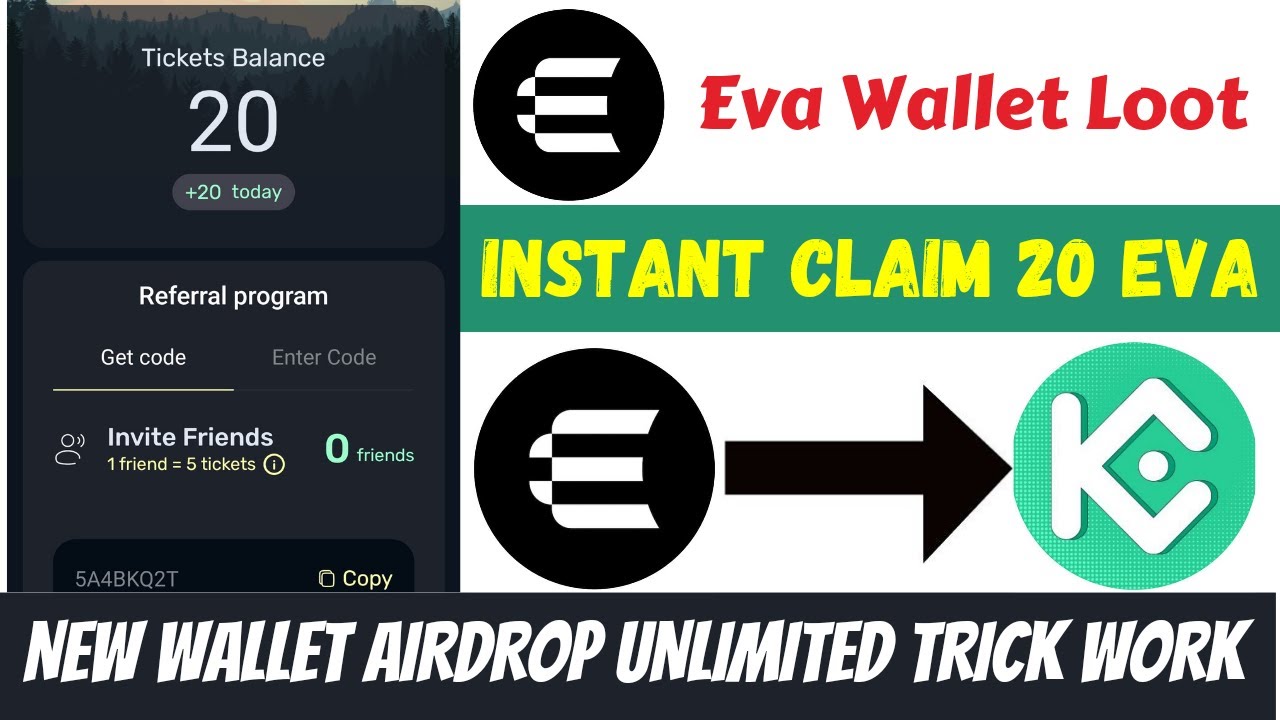 😲20 $EVA Instant Claim। Eva Wallet Loot Unlimited Trick । Instant Payment Offer। Crypto Loot ...
