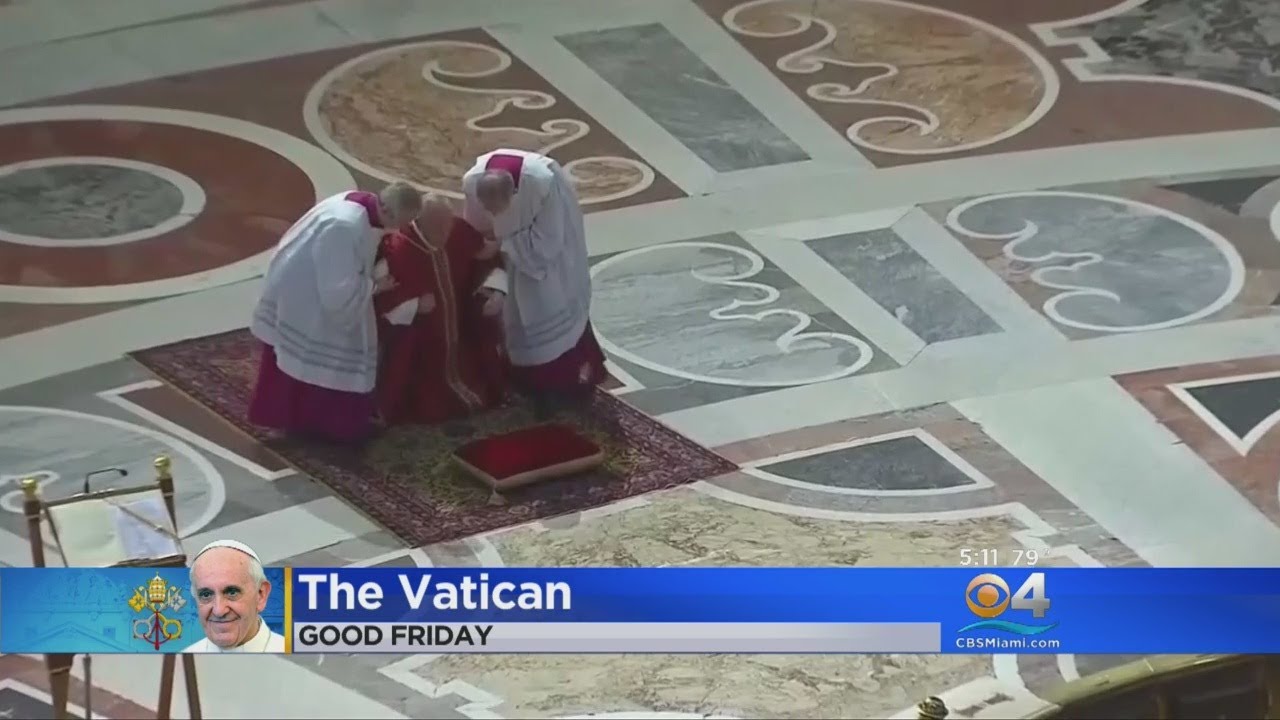 Pope Presides Over Good Friday Services At Vatican - YouTube