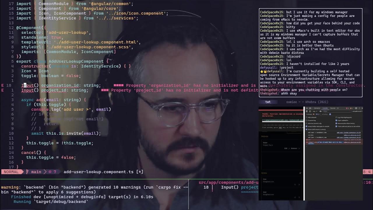 Rust | Angular | Neovim | Project: SecVault - YouTube