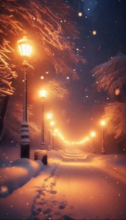 Winter Wonderland: Nighttime Walk Through Heavy Snowfall - YouTube
