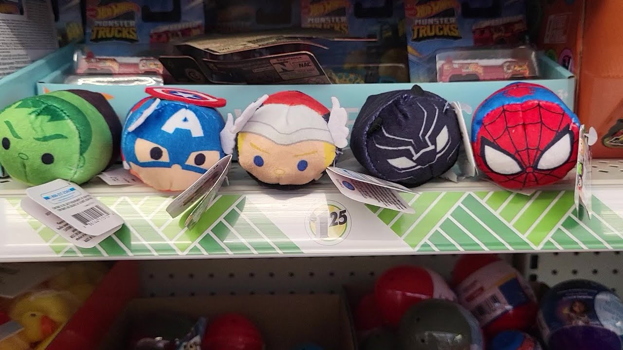 MARVEL MINI PLUSH $1.25 AT DOLLAR TREE - SPIDER-MAN - THOR - CAPTAIN ...