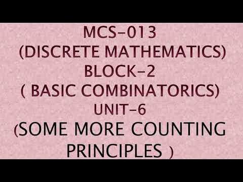 Inclusion-Exclusion Principle || MCS-013 (DISCRETE MATHEMATICS)BLOCK-2( BASIC COMBINATORICS ...