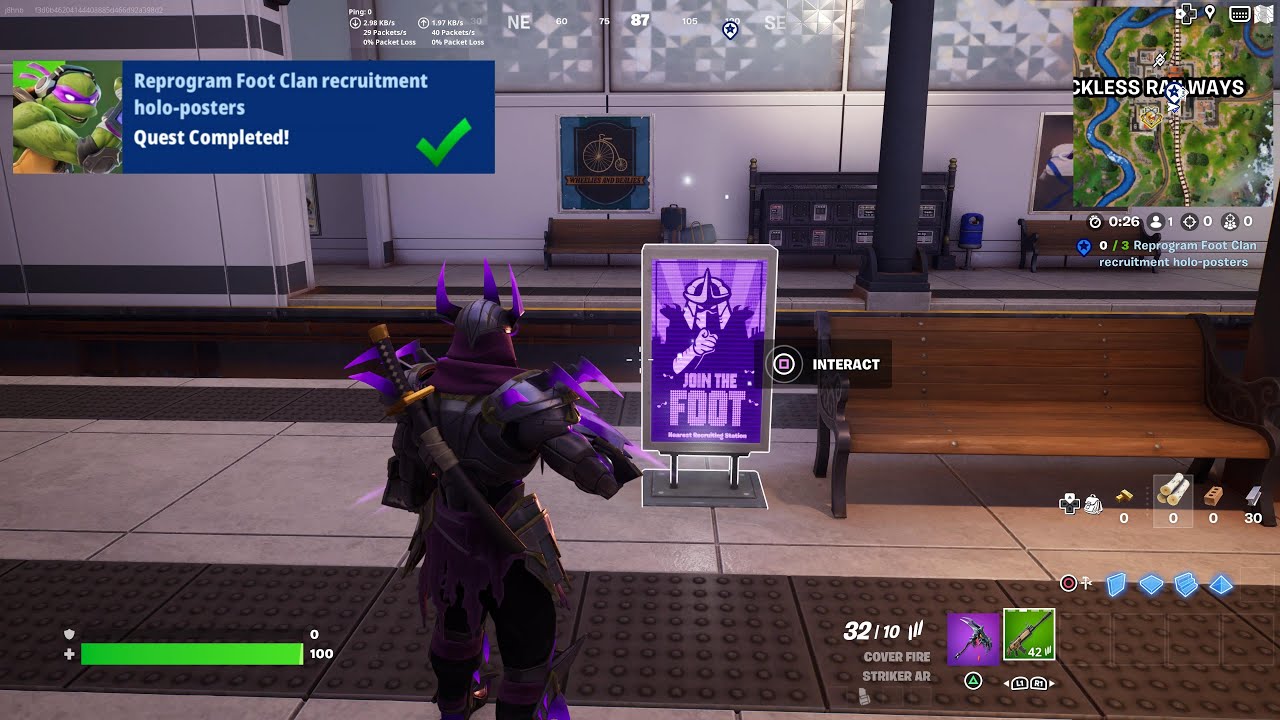 Fortnite - Reprogram Foot Clan Recruitment Holo Posters (TMNT Quests ...