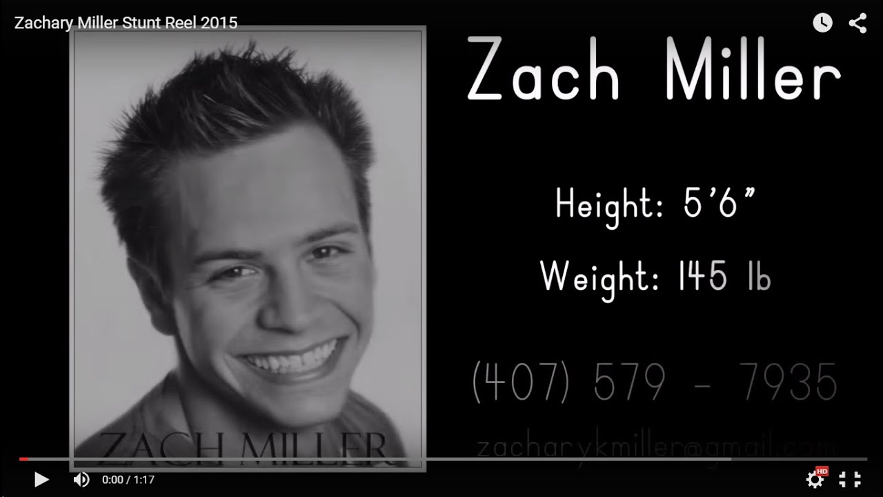 Zachary Miller Stunt Reel 2015 - YouTube