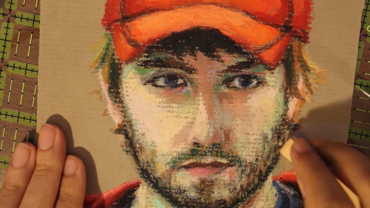 Jordan Kootra Mathewson Holbein Oil Pastel Portrait - YouTube