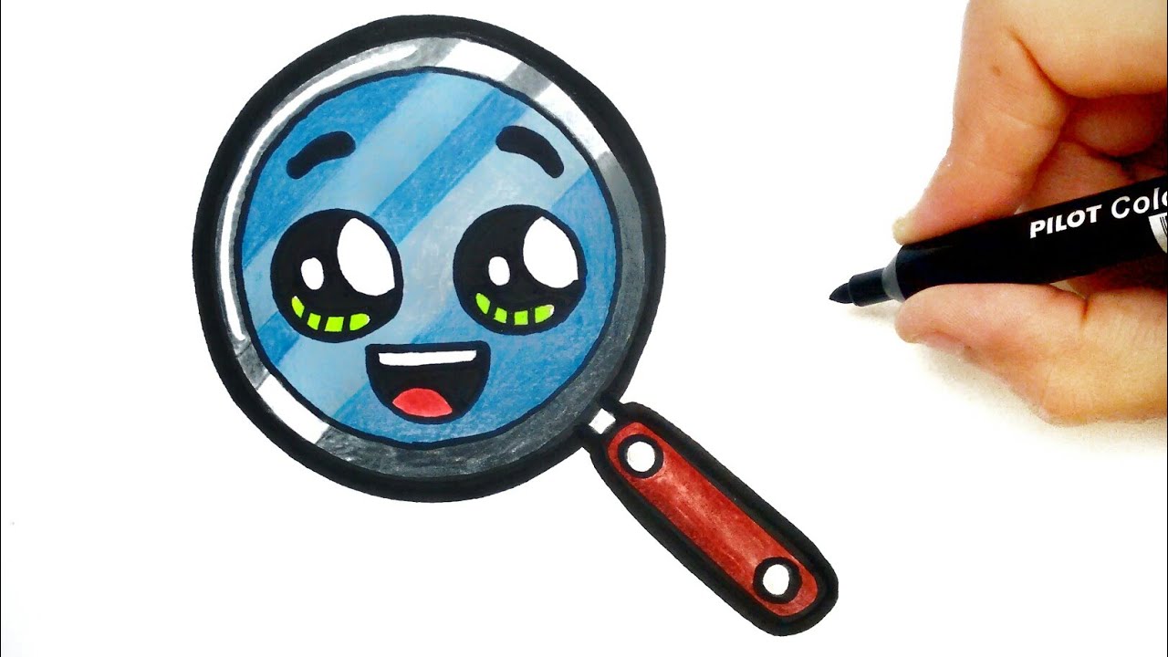 HOW TO DRAW A MAGNIFYING GLASS - YouTube