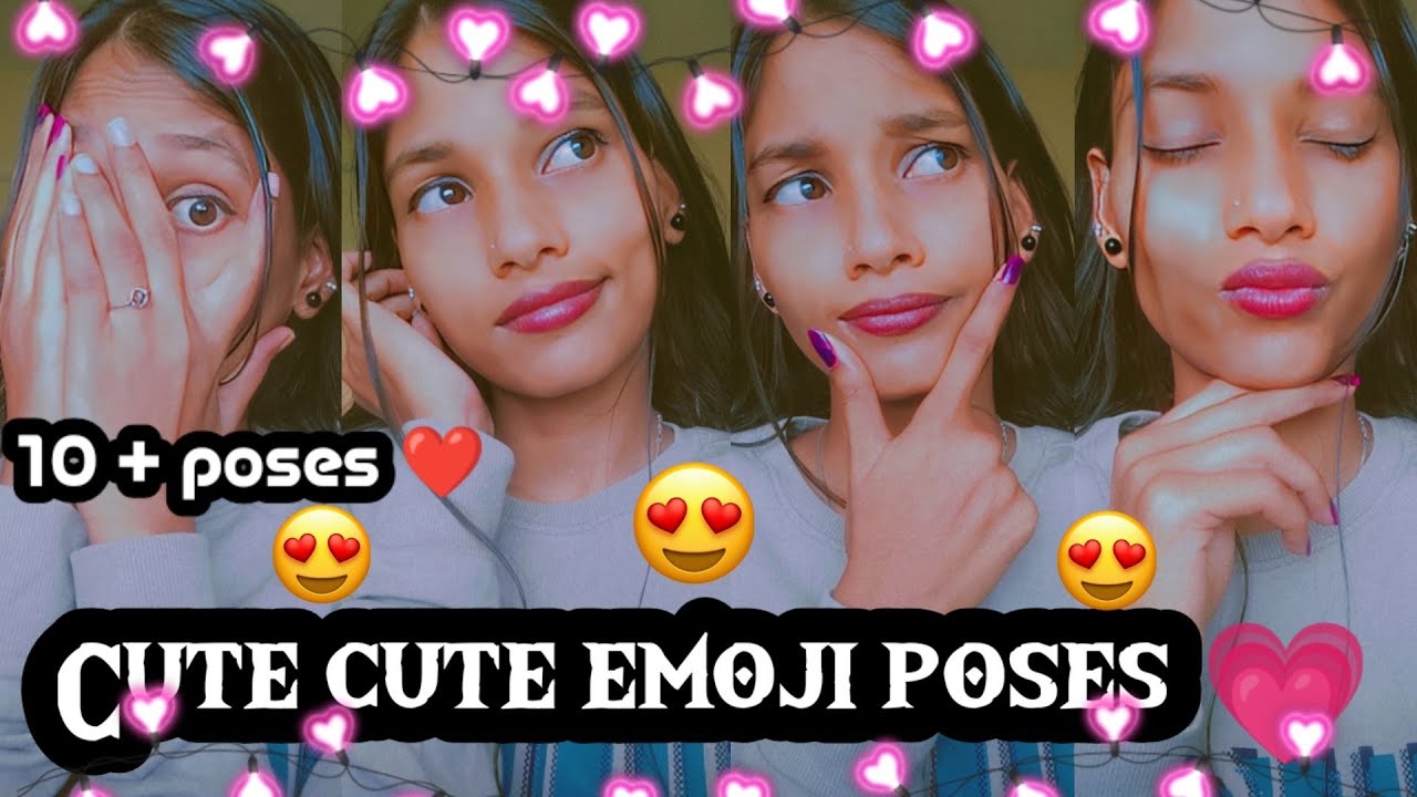 Cute cute emoji poses 💜🥺 Must try #snapchatselfie #viralvideo # ...