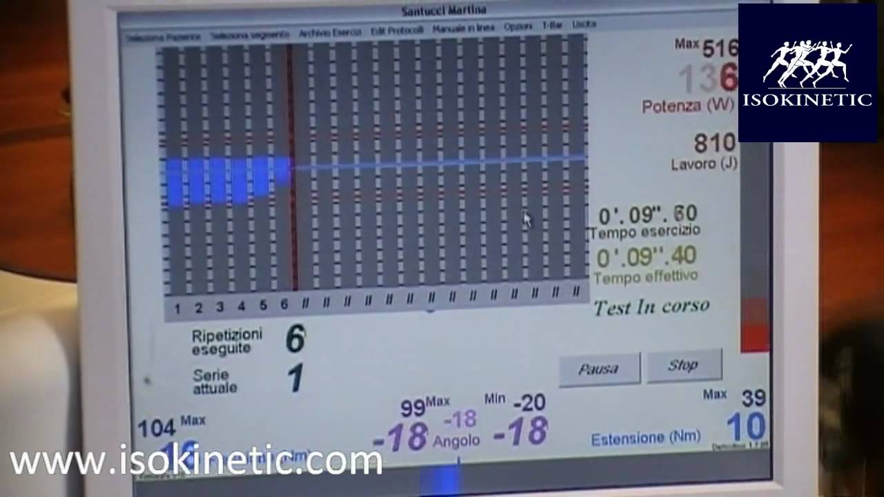 Isokinetic Test Isocinetico - YouTube