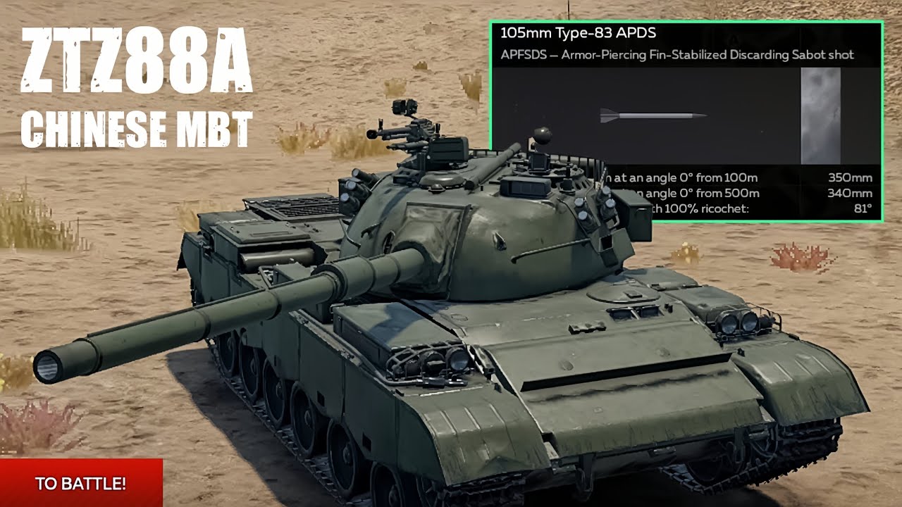 AMAZING CHINESE TANK || ZTZ88A WAR THUNDER MOBILE - YouTube