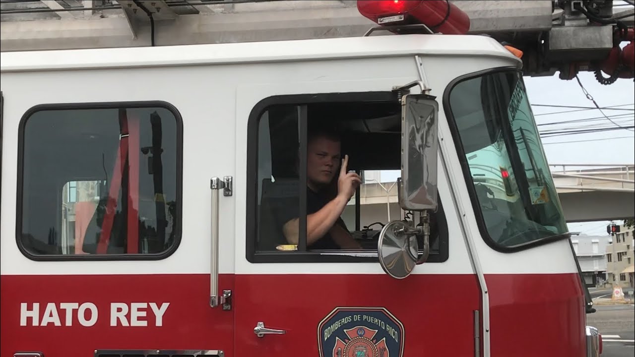 **RIDE ALONG** Puerto Rico Fire & Rescue Ladder Truck - YouTube