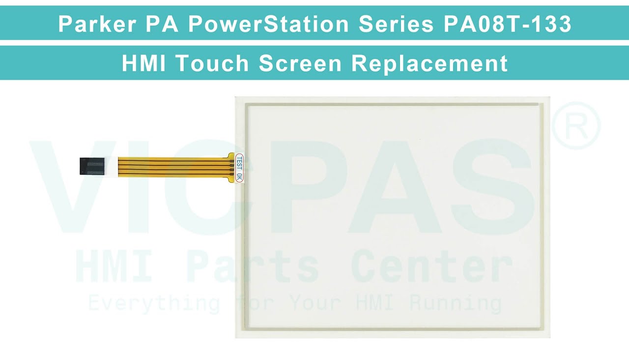 Parker PA Powerstation Series PA08T-133 HMI Panel Glass Replacement ...
