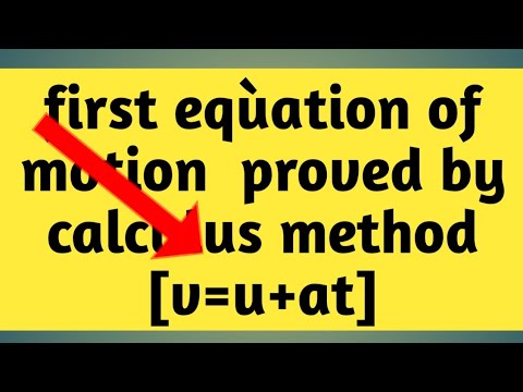 1st equation of motion proved by calculus method.#physics #neetfan ...