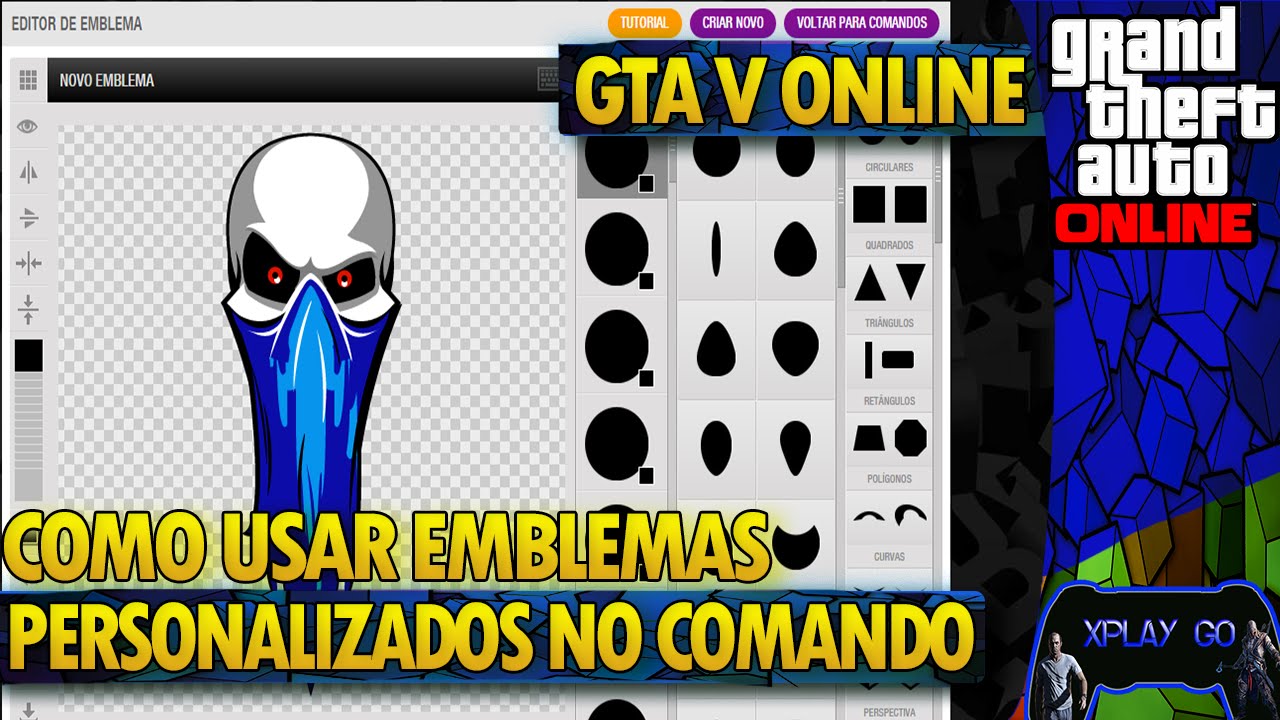 GTA 5 ONLINE - EMBLEMAS PERSONALIZADOS PARA COMANDO - YouTube