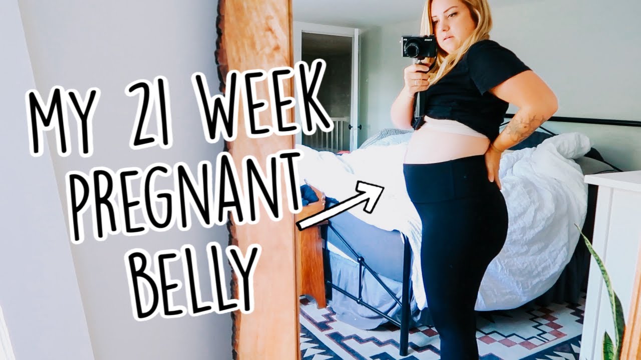 My 21 Week PREGNANCY BUMP! - YouTube