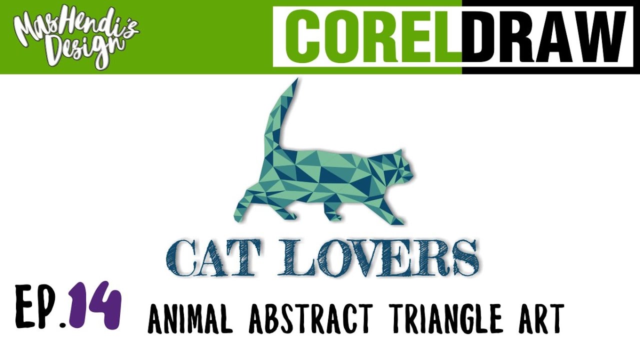 MHD - Tutorial Corel Draw #14 - Animal Abstract Triangle Art - YouTube