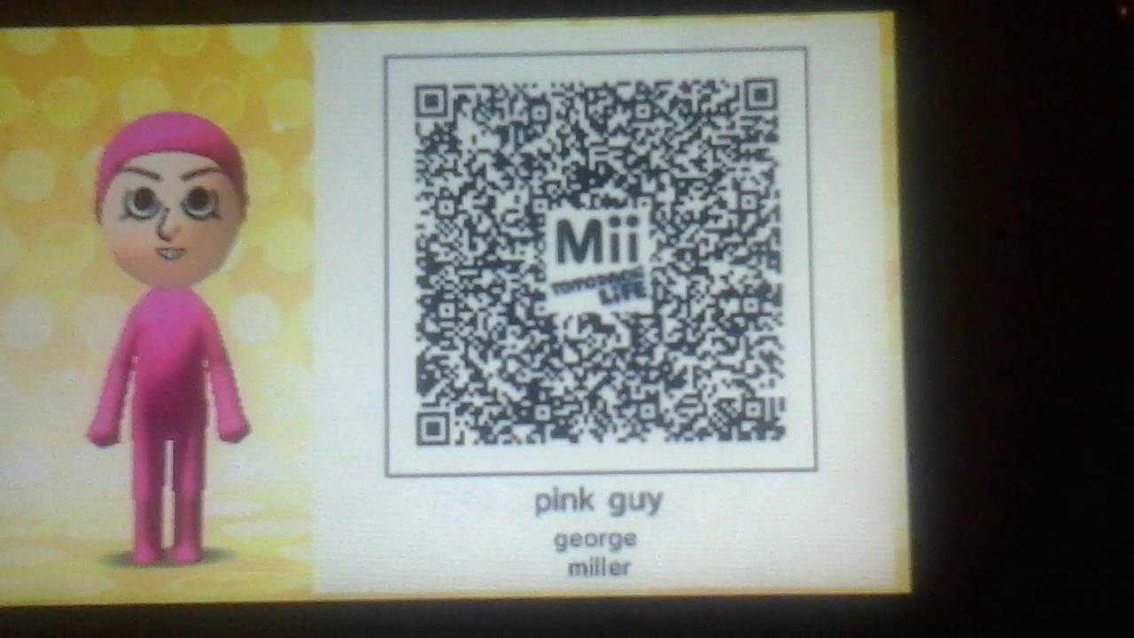 pink guy tomodachi life QR code - YouTube