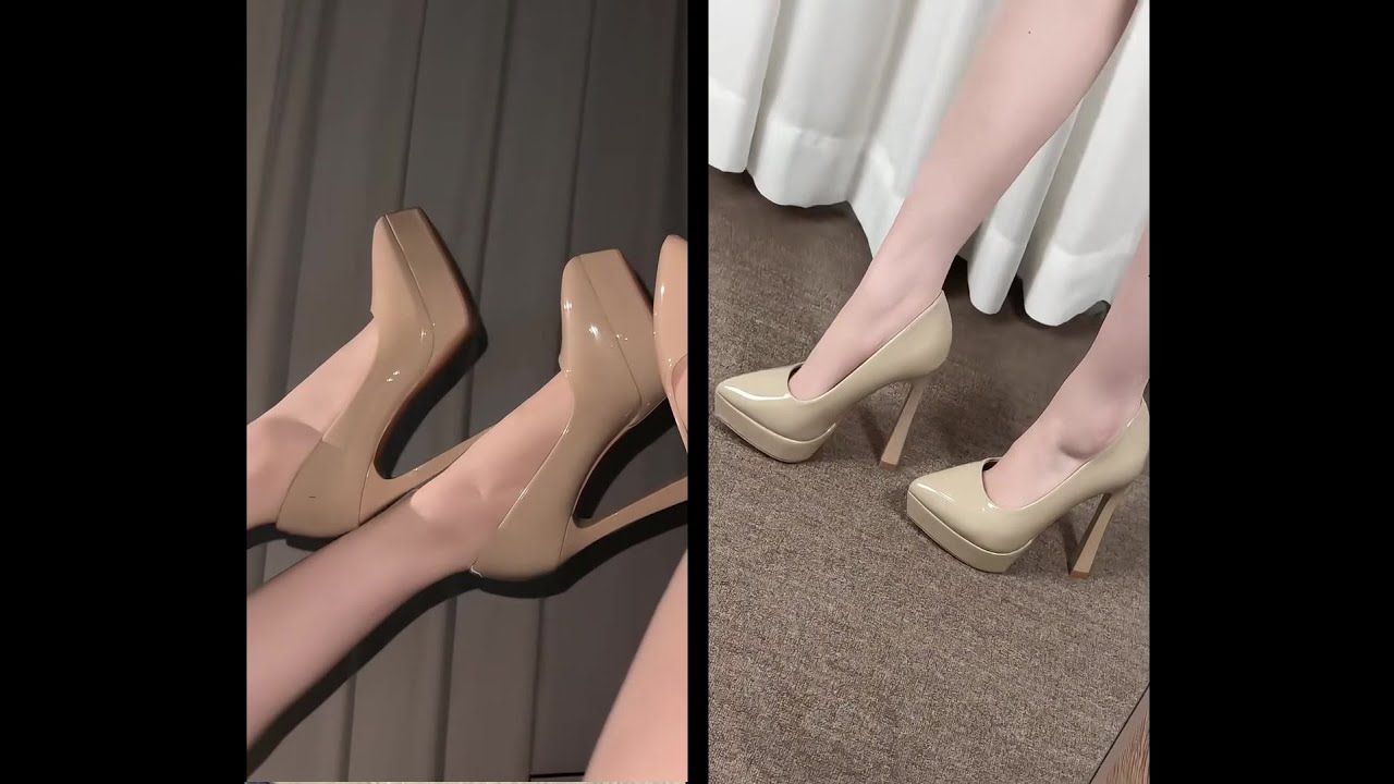 Asian Beautiful Pantyhose High Heels Nylon Try On Beautiful Heels For 8419