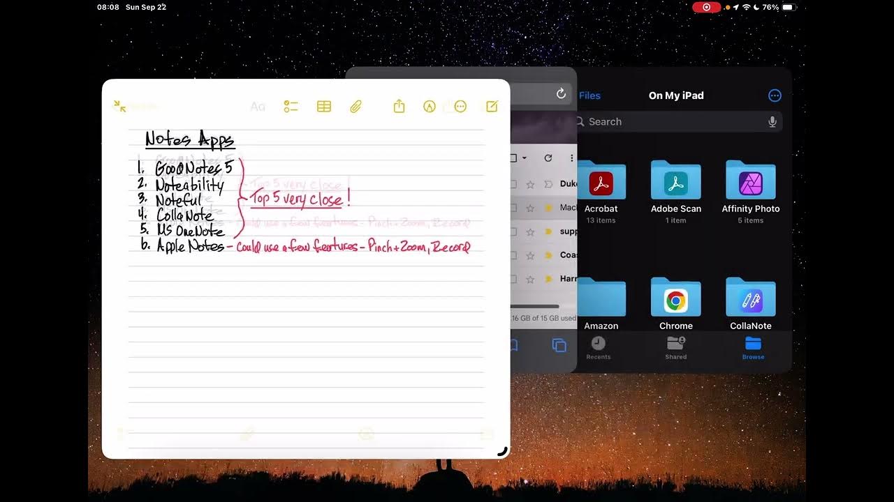Accessing files on the iPad with Files app and moving and resizing windows with Stage Manager ...