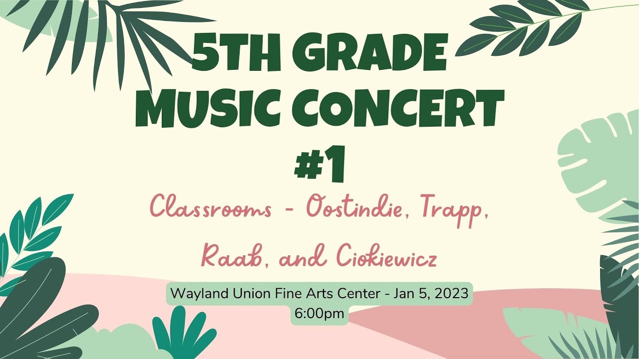 5th Grade Music Concert #1 - YouTube