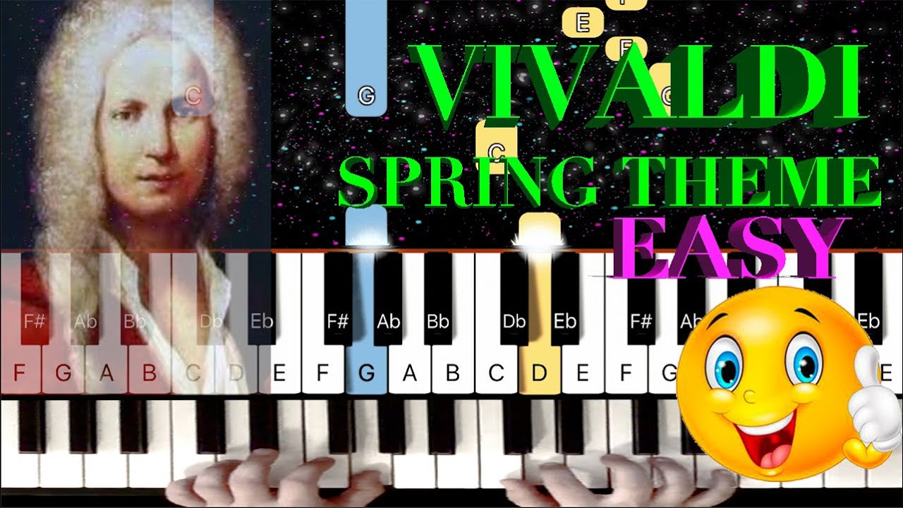 Vivaldi - Spring Theme - EASY Piano Tutorial/Lesson (From The Four ...