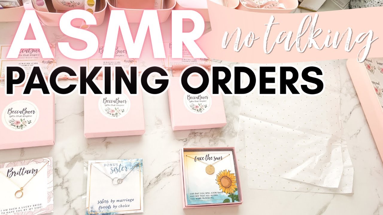 ASMR Packing Orders ~ NO TALKING ~ Relaxing Sounds ~ Sleepy Vibes - YouTube
