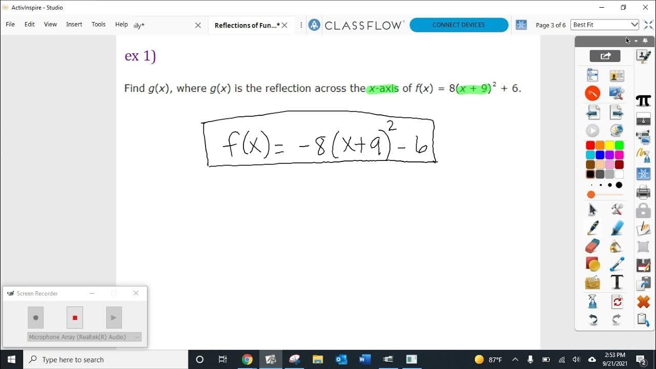 Reflections of Functions - YouTube