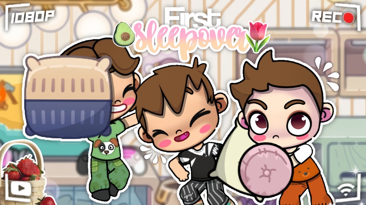 FIRST *SLEEPOVER*🥑🌷🐾 || *VOICED🔊* || AVATAR WORLD - YouTube